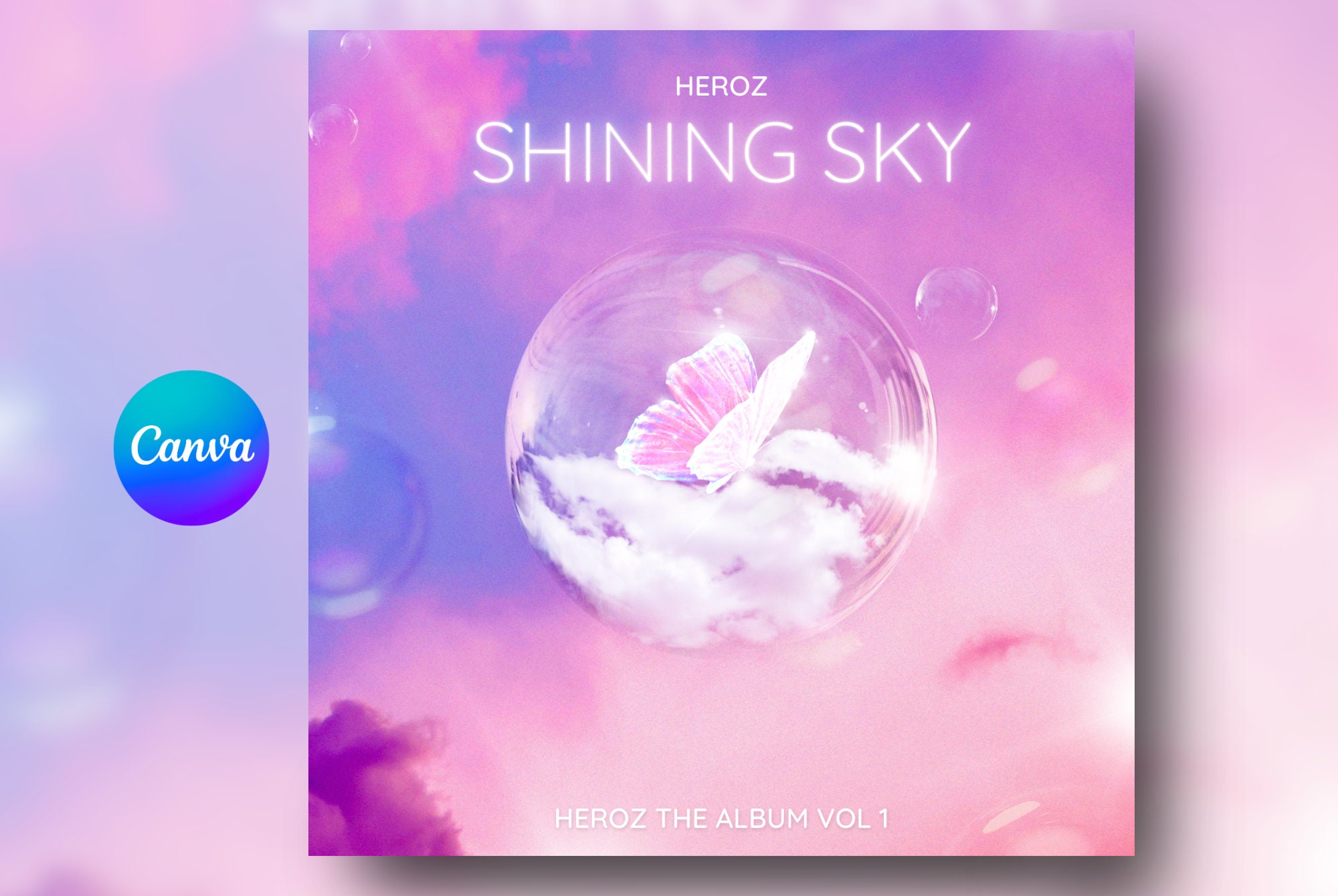 Album Cover Template, Editable Song Cover, Canva Template, DIY Flyer ...