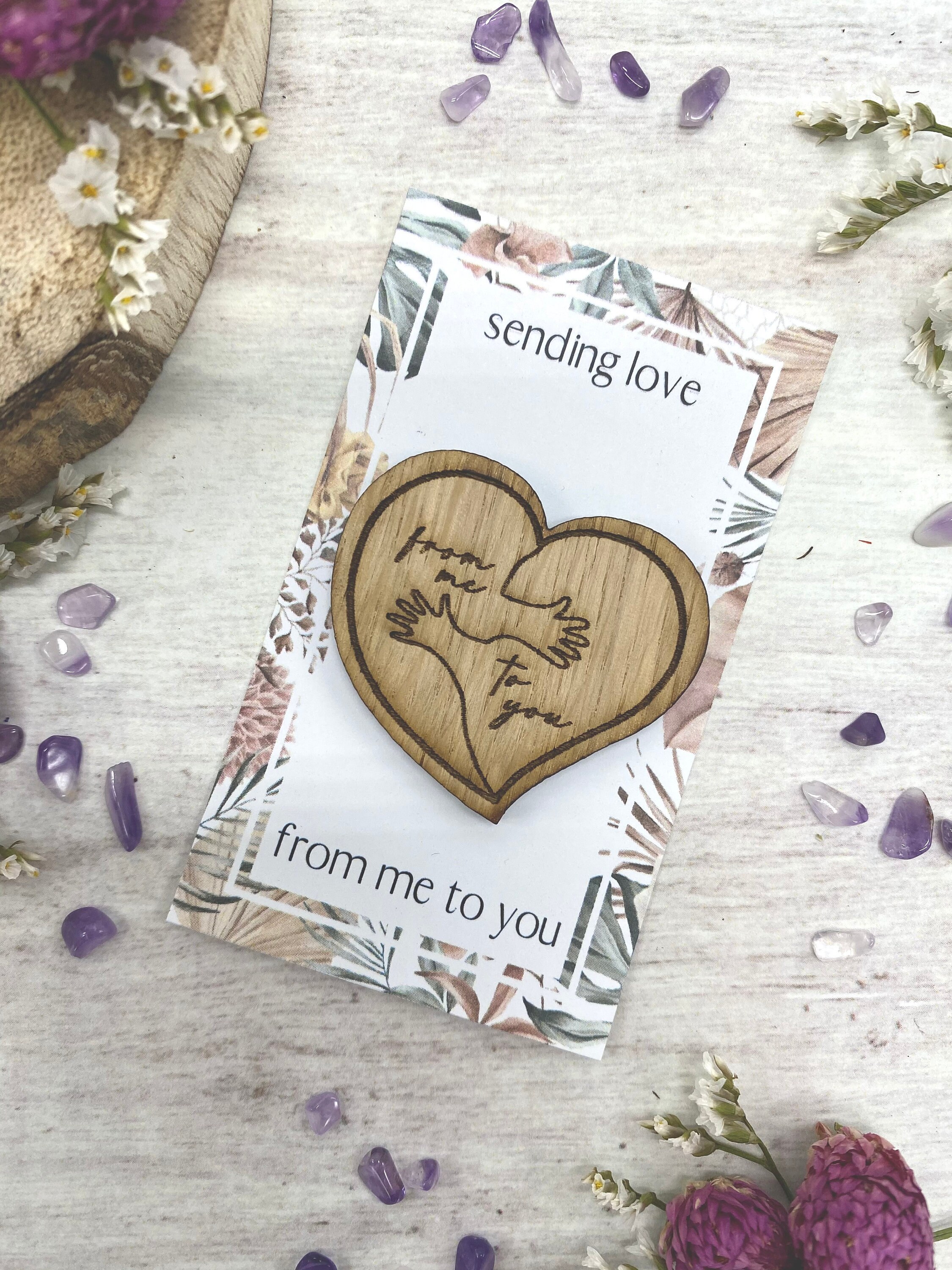 Hearts Hugging Wood Token Pocket Hug Token Token Gesture - Etsy UK