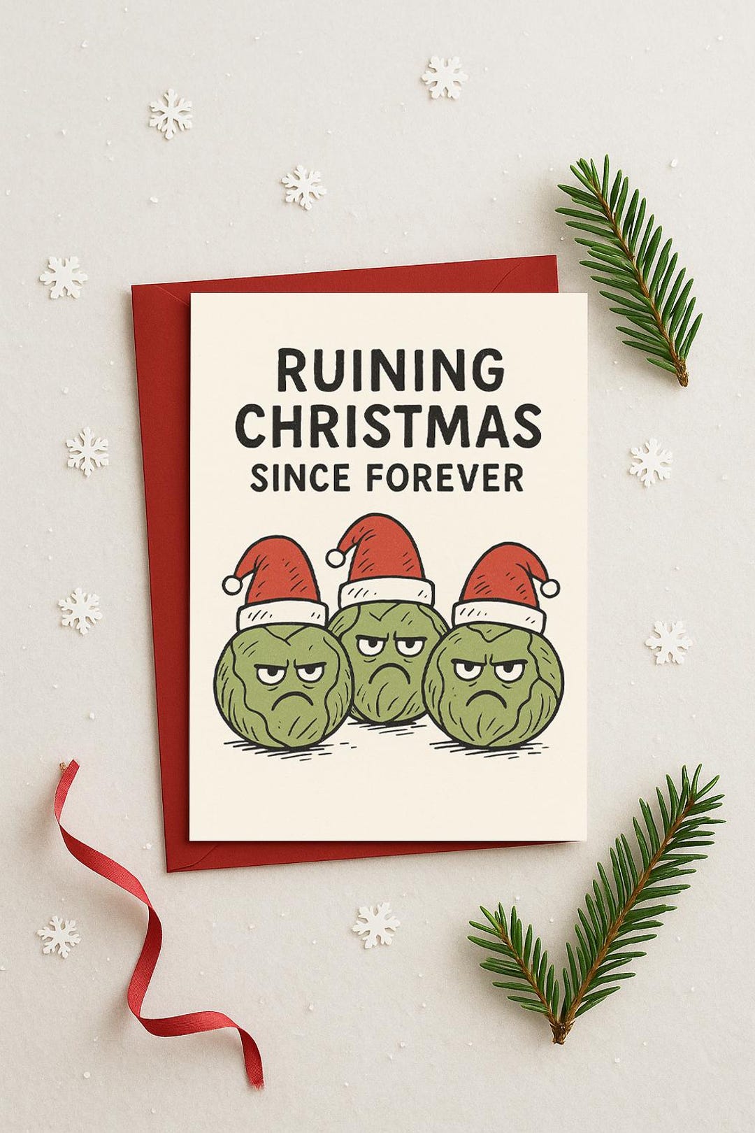 Funny Printable Christmas Card Sprouts Ruin Christmas Downloadable ...