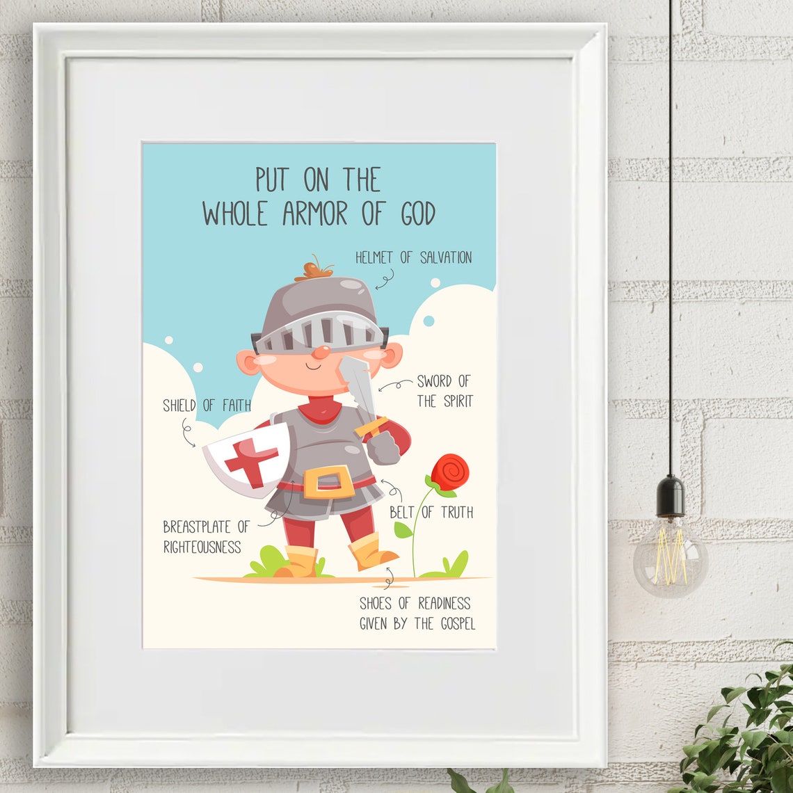 Full Armor of God Digital Printable Bible Verse Wall Art Decor Gift - Etsy