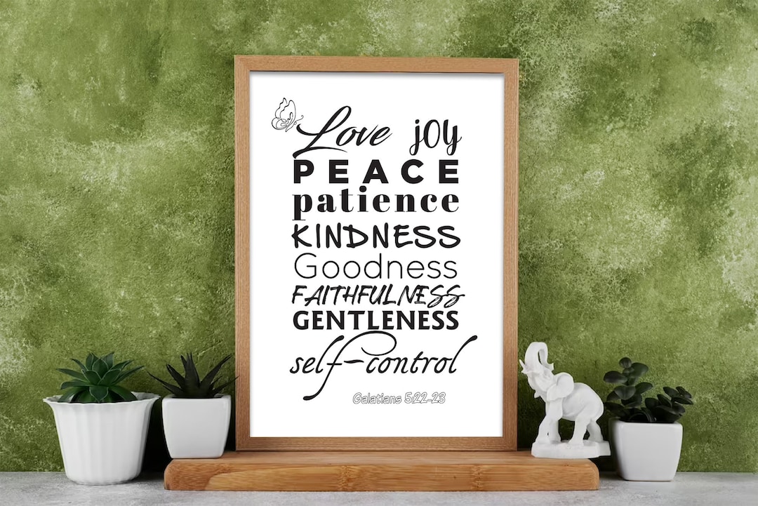 Galatians 5:22-23. Digital Printable Bible Verse Wall Art Decor Gift - Etsy