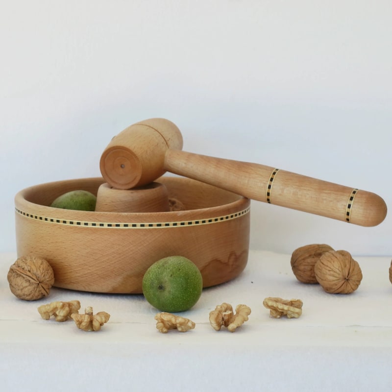 Walnut Bowl and Nut Cracker - Etsy