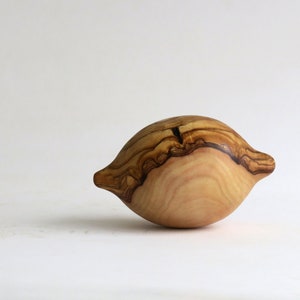 Handmade Olive Wood Lemon, Lemon Made of Wood, Wooden Fruits and ...