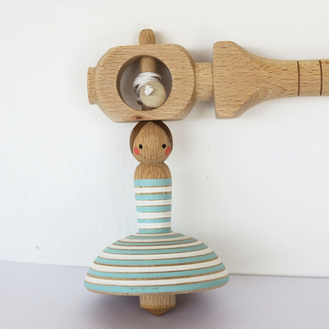 Wooden Spinning Top Ballerina Spinning Top Wooden Eco Toy - Etsy