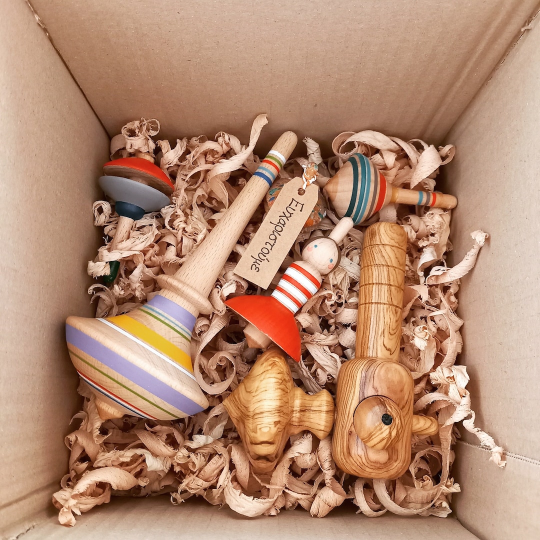 Spinning Tops, Set of 5 Collection Spin Tops, Fidget Top, Spinning Top ...