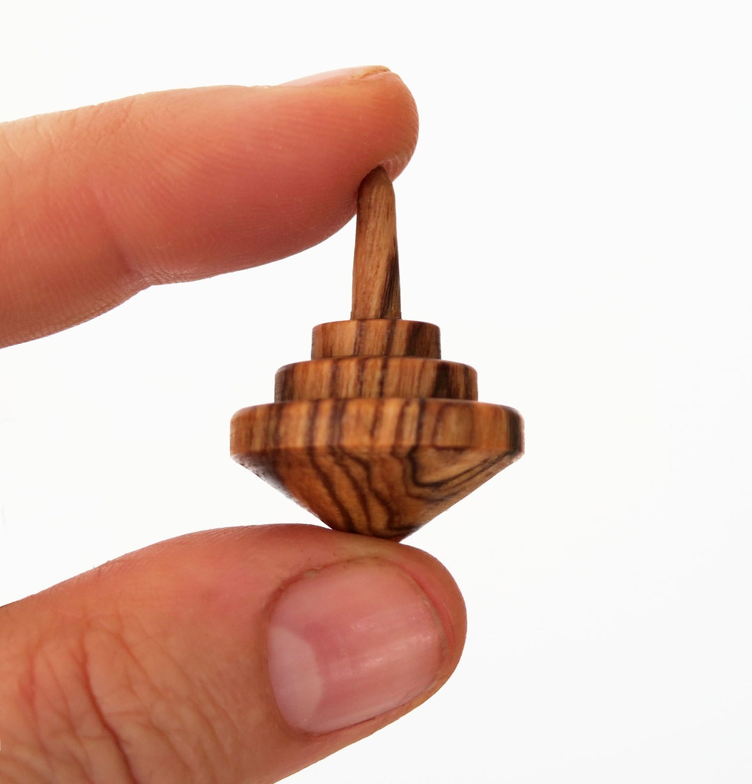 Tiny Olive Wood Spinning Tops, Tops in Different Shapes, Mini Spin Tops ...
