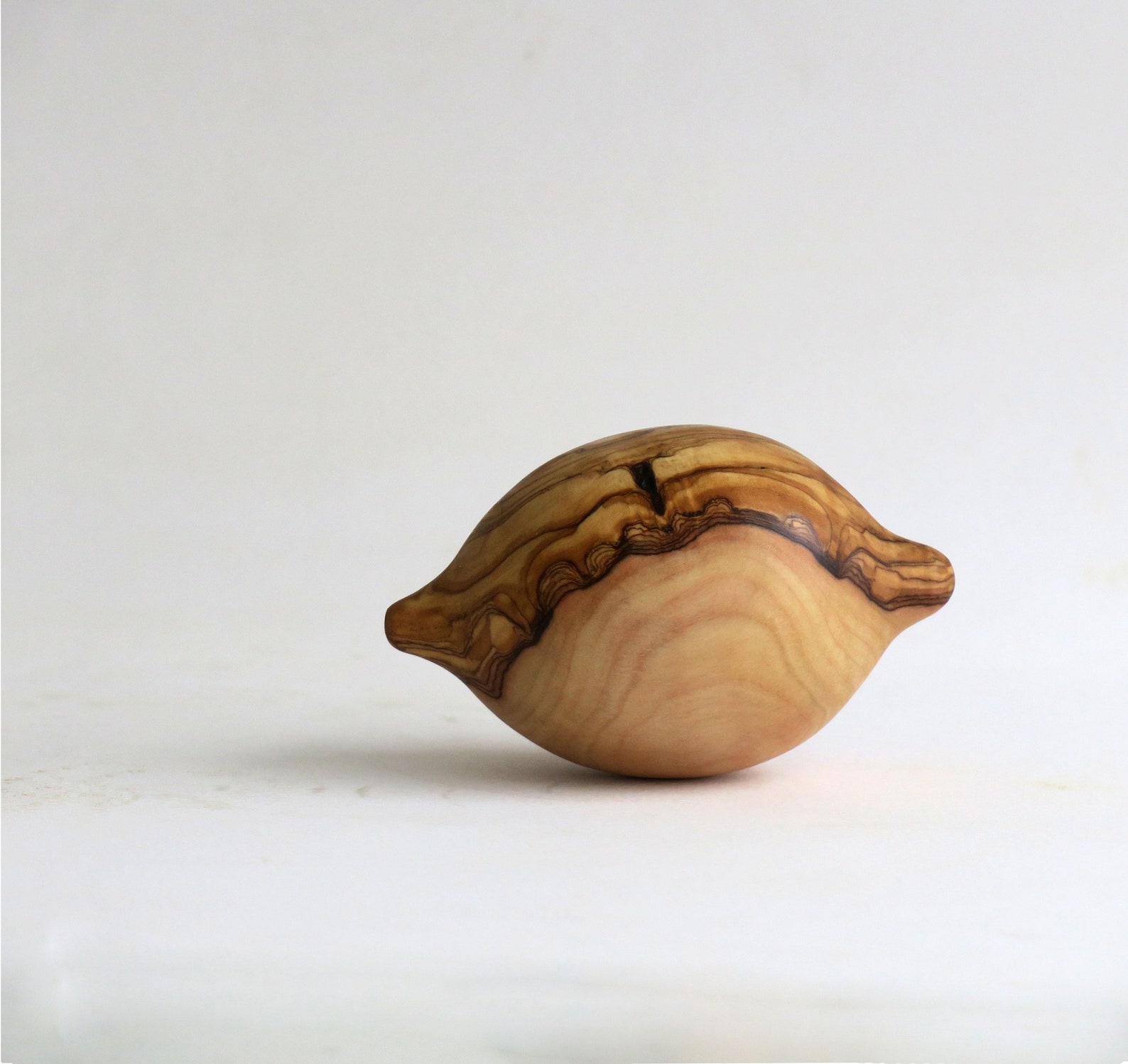 Handmade Olive Wood Lemon, Lemon Made of Wood, Wooden Fruits and ...