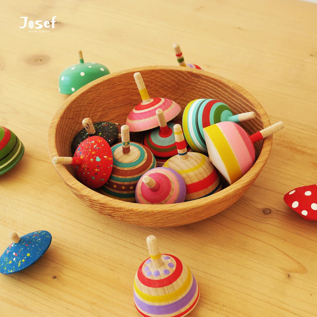 Surprise Package With 20 Different Random Unique Wooden Spin Tops ...