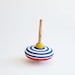 Handmade Wood Spinning Top, Red Blue Color, Eco Toy, Turned Spintop ...