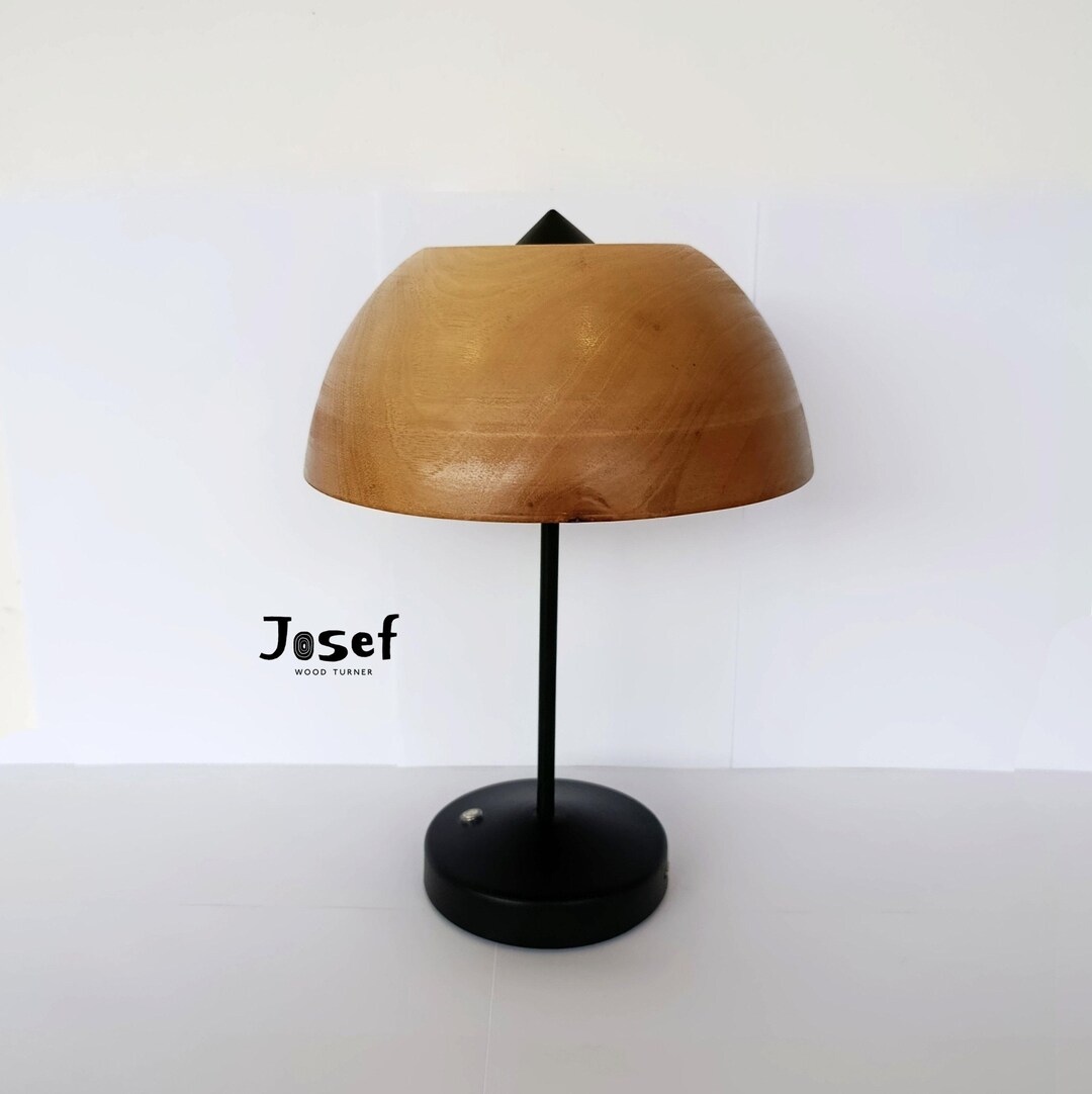Handmade Walnut Wood Table Light With Warm and Cold Glow, Usb Recharged ...