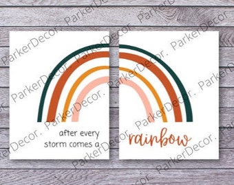 Rainbow ABC Wall Posters Classroom Letters Digital Download - Etsy