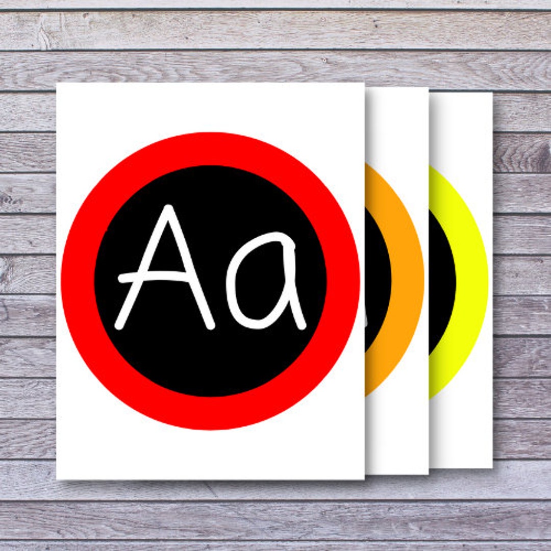 Rainbow ABC Wall Posters - Classroom Letters - Digital Download - Etsy
