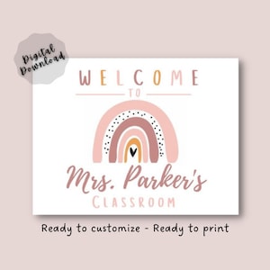 Custom Digital Download - Teacher Name Sign Printable - Custom ...