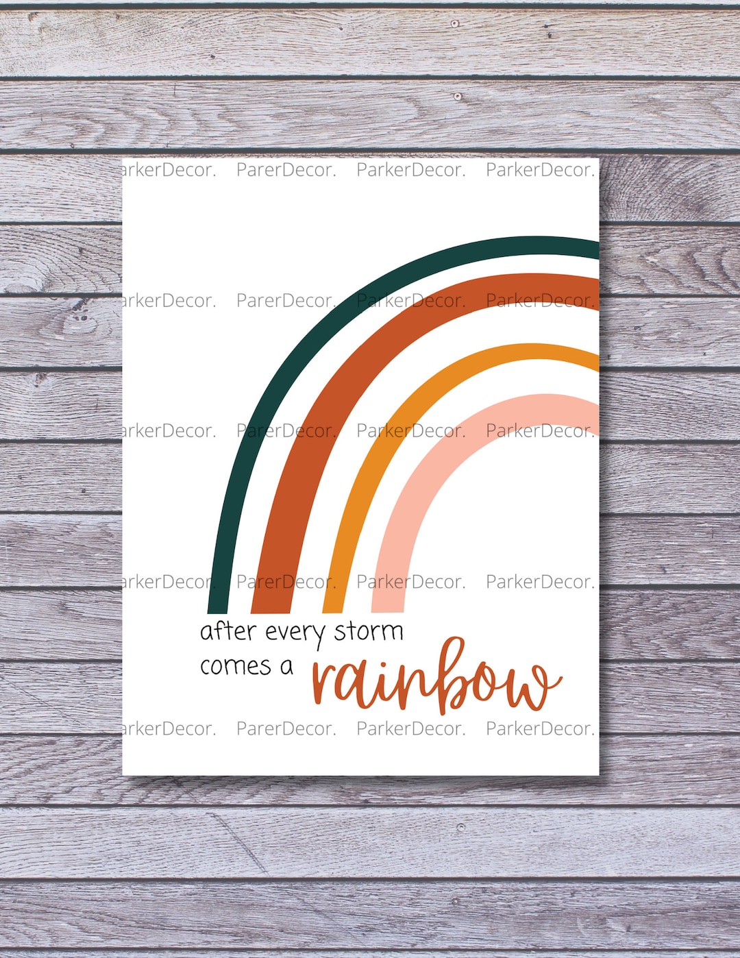 Boho Rainbow Wall Decor - Digital Download - Printable Wall Quote - Etsy