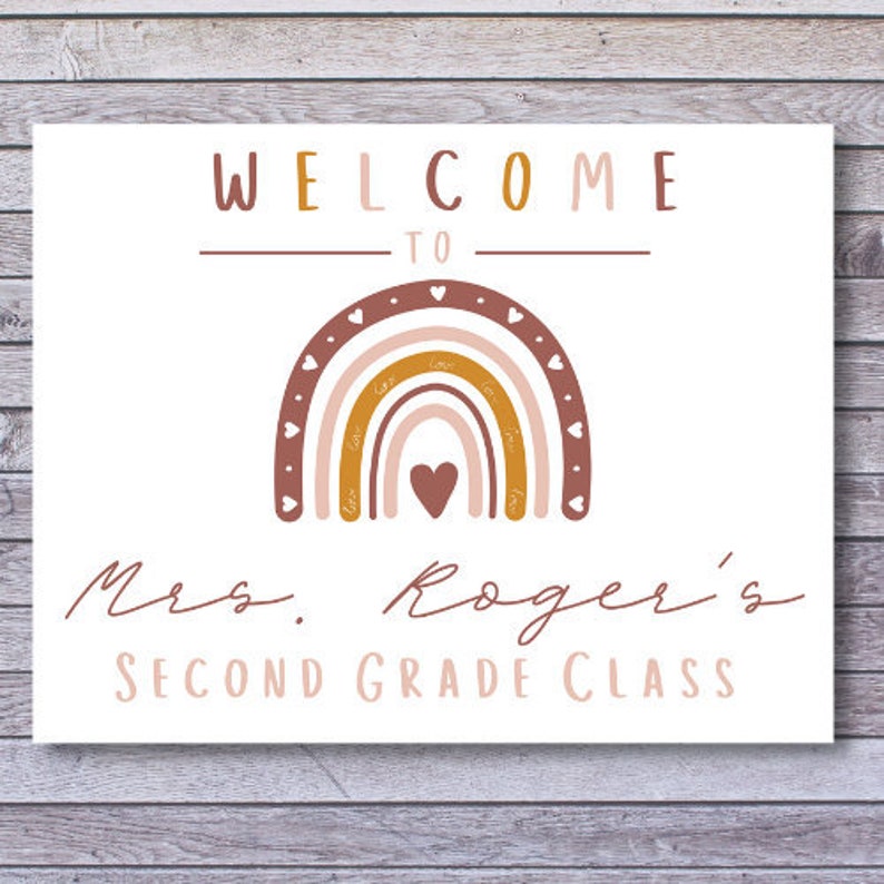 Custom Digital Download Teacher Name Sign Printable Custom | Etsy