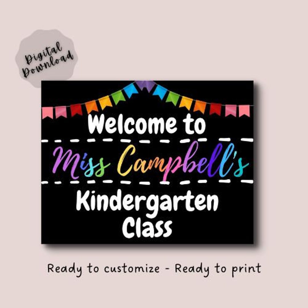 Custom Digital Download Teacher Name Sign Printable Custom Classroom ...