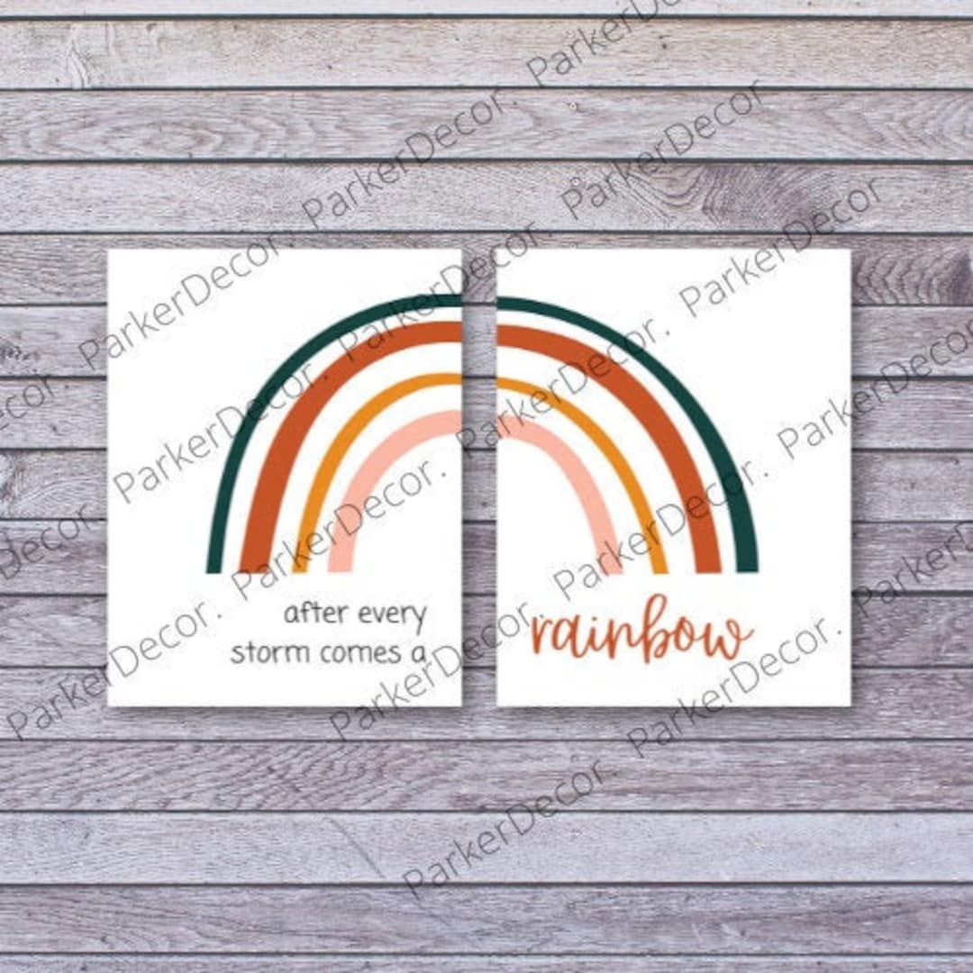 Boho Rainbow Wall Decor - Digital Download - Printable Wall Quote - Etsy