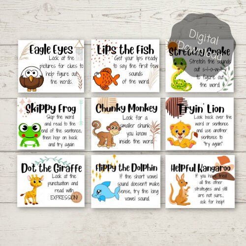 Boho Reading Strategies Posters - Etsy