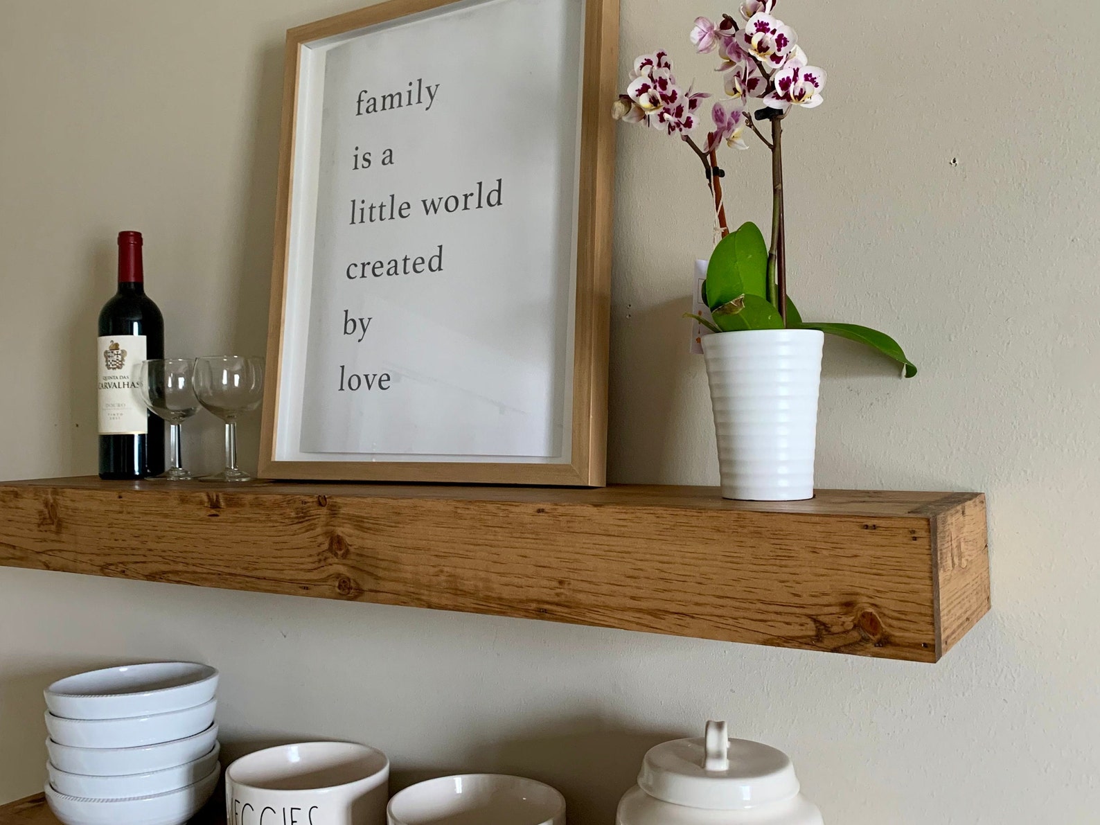 Wood Floating Shelf 3.5 Inch Thick 8 Inch Deep - Etsy