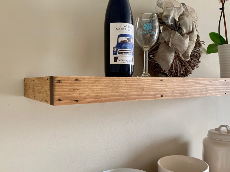 Wood Floating Shelf 2 Inch Thick 10 Inch Deep - Etsy