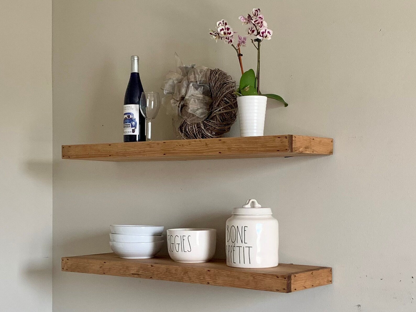 Wood Floating Shelf 2 Inch Thick 10 Inch Deep Rustic - Etsy