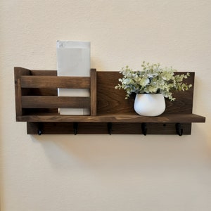 Entryway Key Organizer With Mail Slot, Coat Rack With Shelf, Mail ...