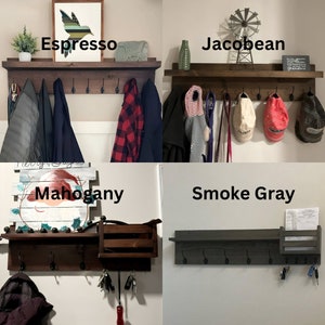 Entryway Key Organizer With Mail Slot, Coat Rack With Shelf, Mail ...