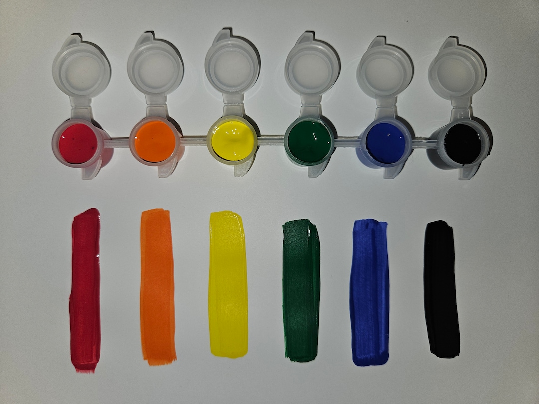 Custom Paint Strips Made to Order, 6 Pots With Wide and Detail Paint ...