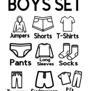 Kids Wardrobe Clothing Organisation Labels, Childrens Bedroom, Storage ...