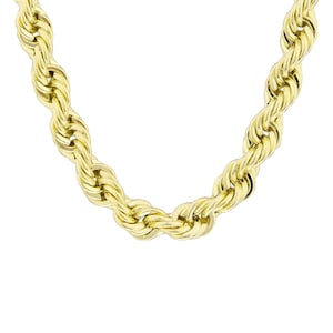 Rope Chain - 14K Real Gold Chain Necklace - Thickness 4.40 Mm, Heavy ...