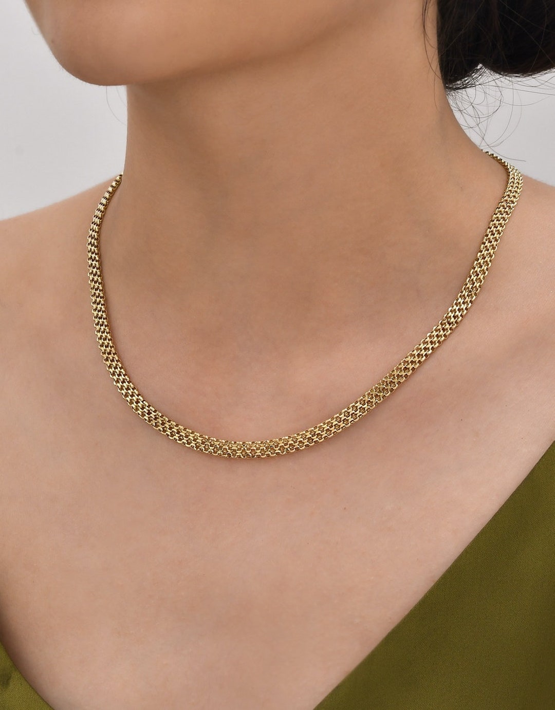 Rolo Bismark - 14K Solid Gold Chain Necklace - Thickness 5.22 Mm ...