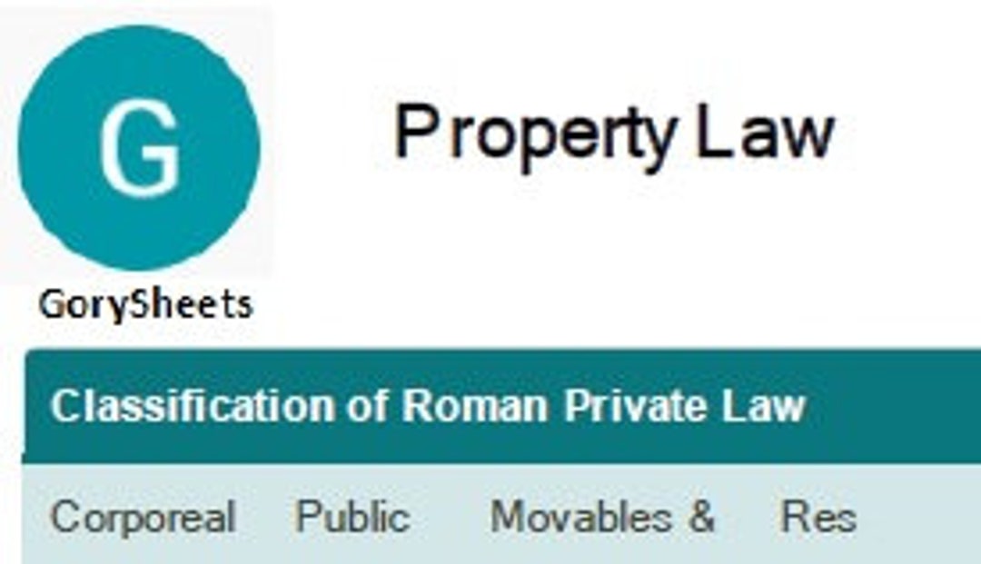 Property Law - Cheat Sheet and Study Guide - Etsy