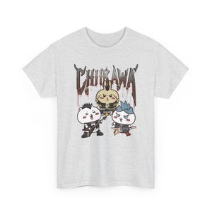 Chiikawa Shirt, Chiikawa Rock Band T-shirt, Heavy Metal, Hashiware ...