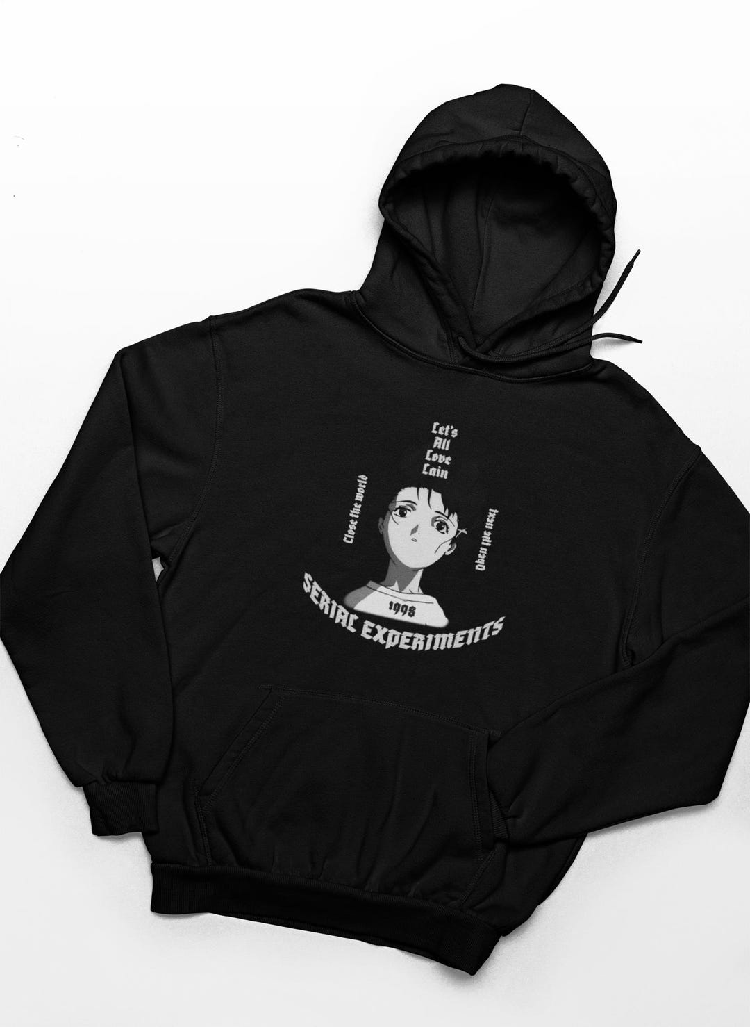 Serial Experiments Lain Hoodie, Retro Anime, 90s Cyberpunk Anime ...