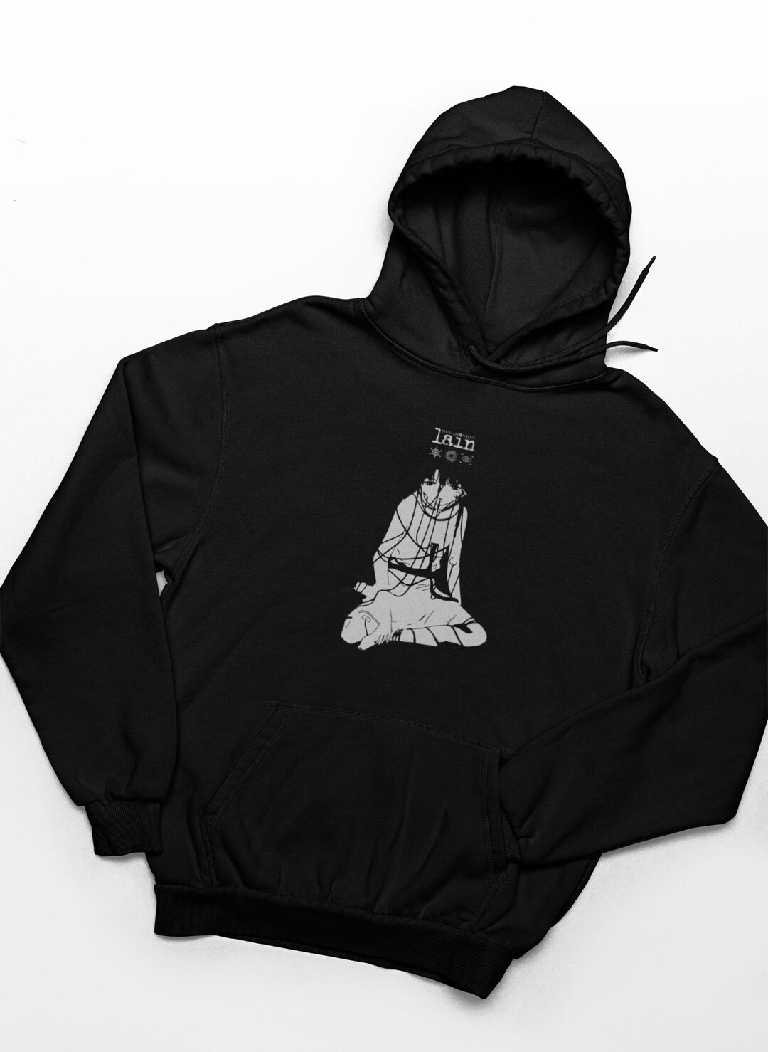 Serial Experiments Lain Anime Hoodie, Otaku Streetwear - Etsy