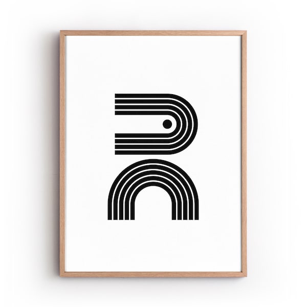 Abstract Letter Art - Etsy