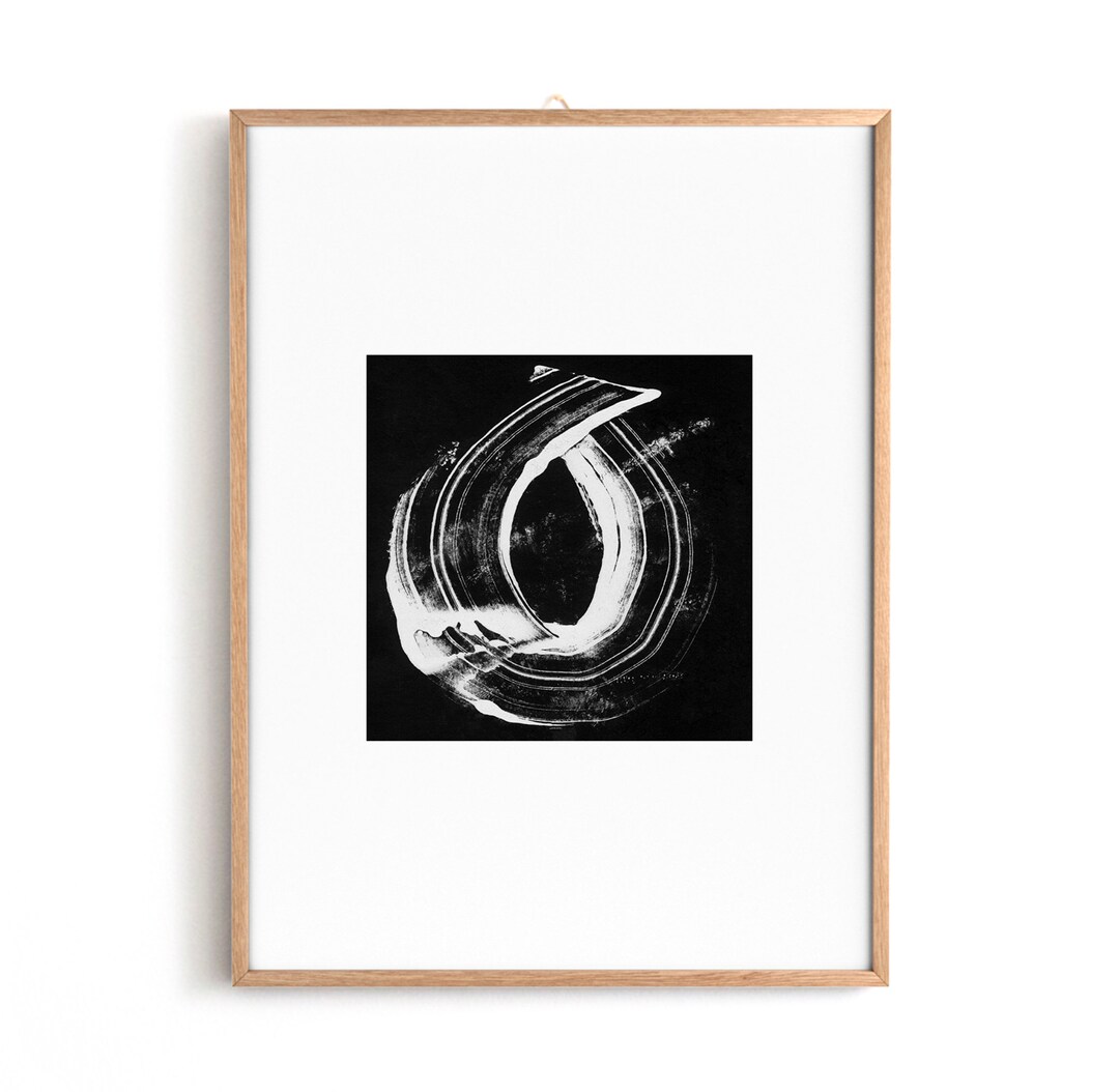 Abstract Black and White Contemporary Printable Art Poster, Modern ...