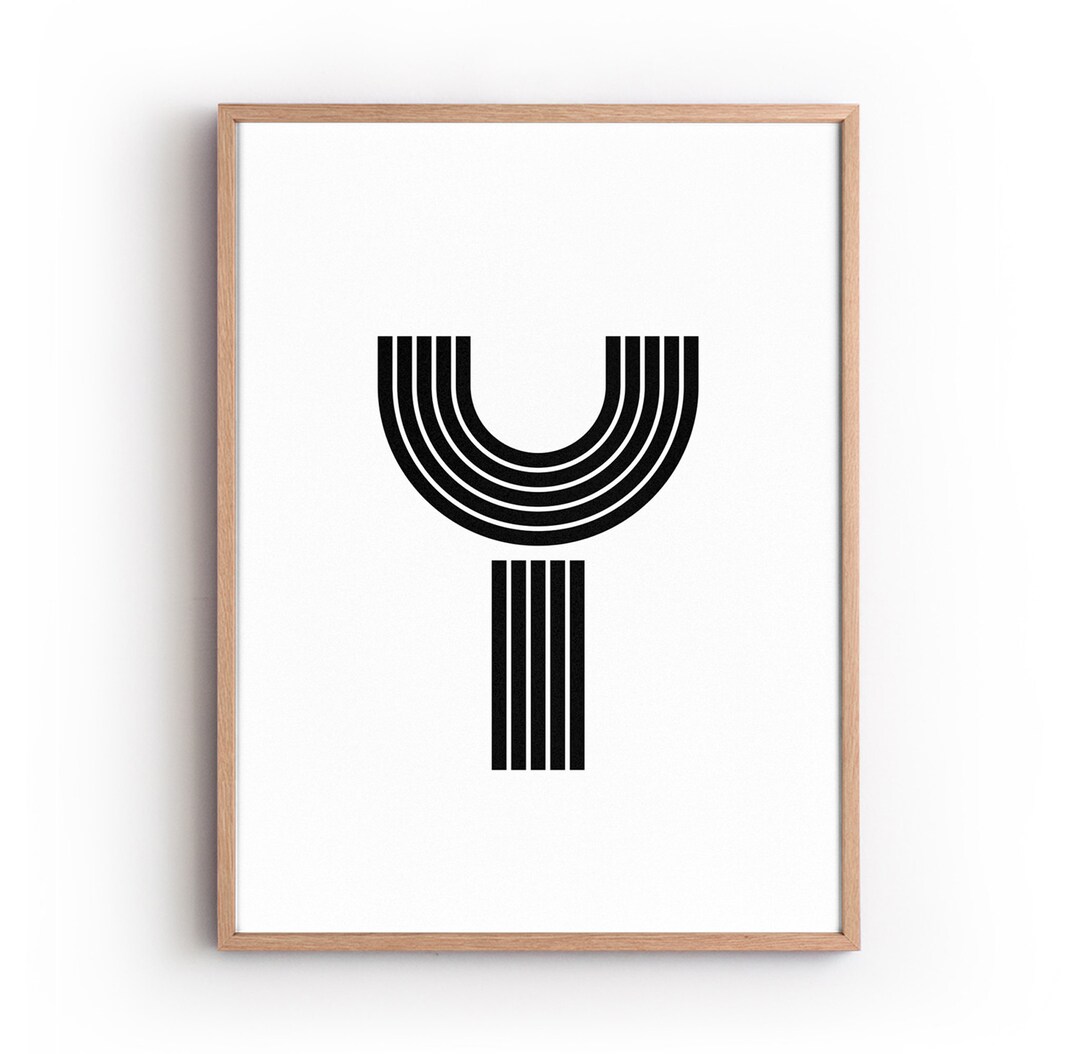 Alphabet Typography, Letter "y", Printable Wall Art Poster ...