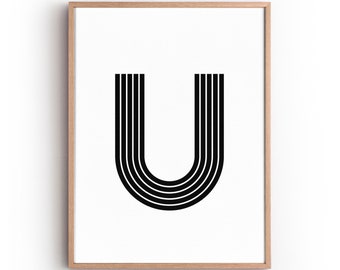 Letter U Art - Etsy
