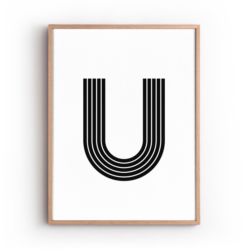 Letter Art U - Etsy