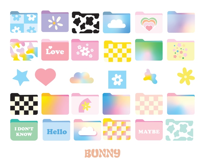 48 Cute Desktop Folder Icons | Super Cute| for Mac & Windows | - Etsy 48 Cute Desktop Folder Icons | Super Cute| for Mac & Windows | - Etsy