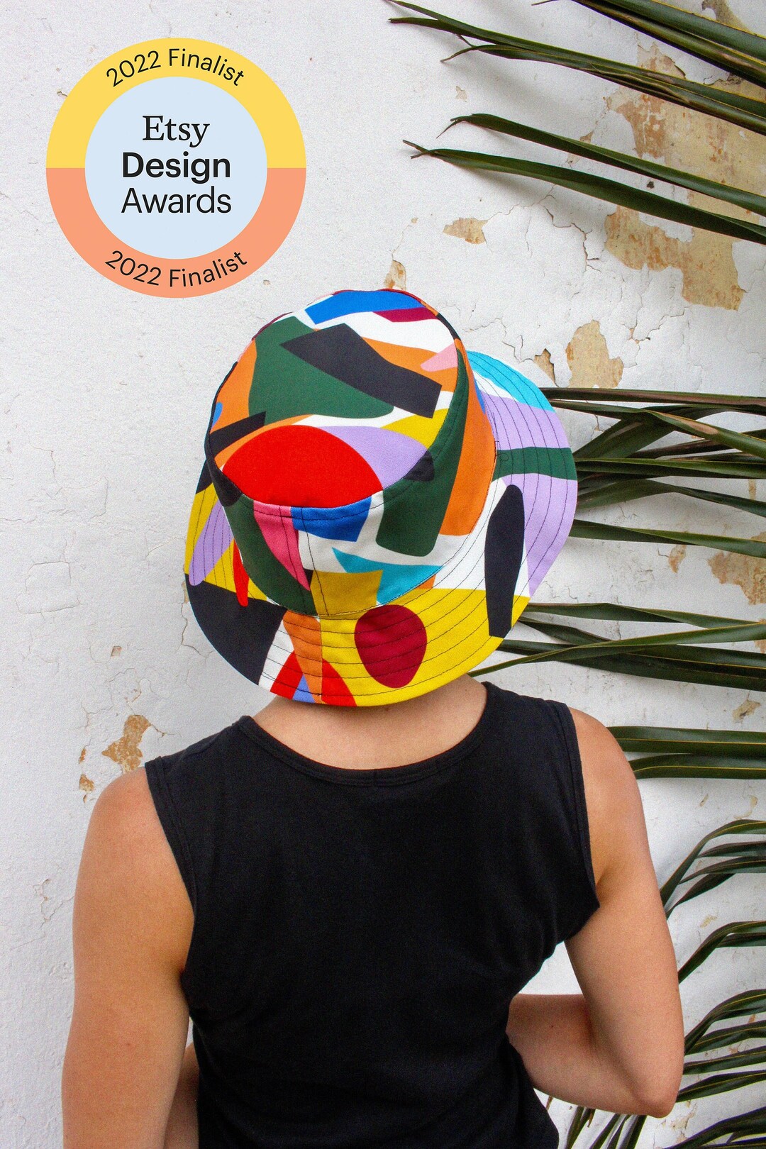 Handmade Colorful Reversible Bucket Hat - Unique Abstract, Colorful ...