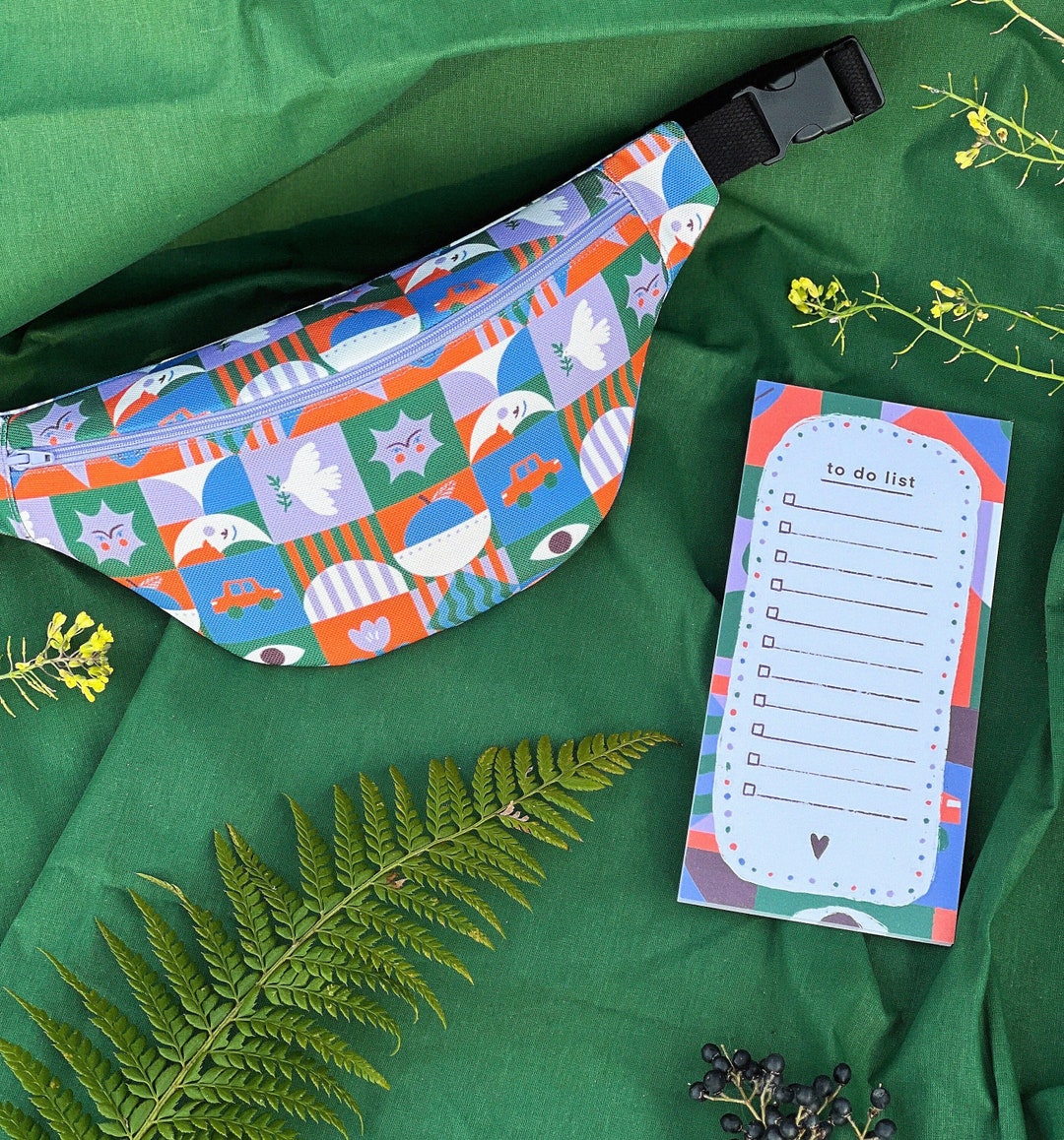 Handmade Bum Bag Set + to Do List - Exclusive Illustrated Pattern ...