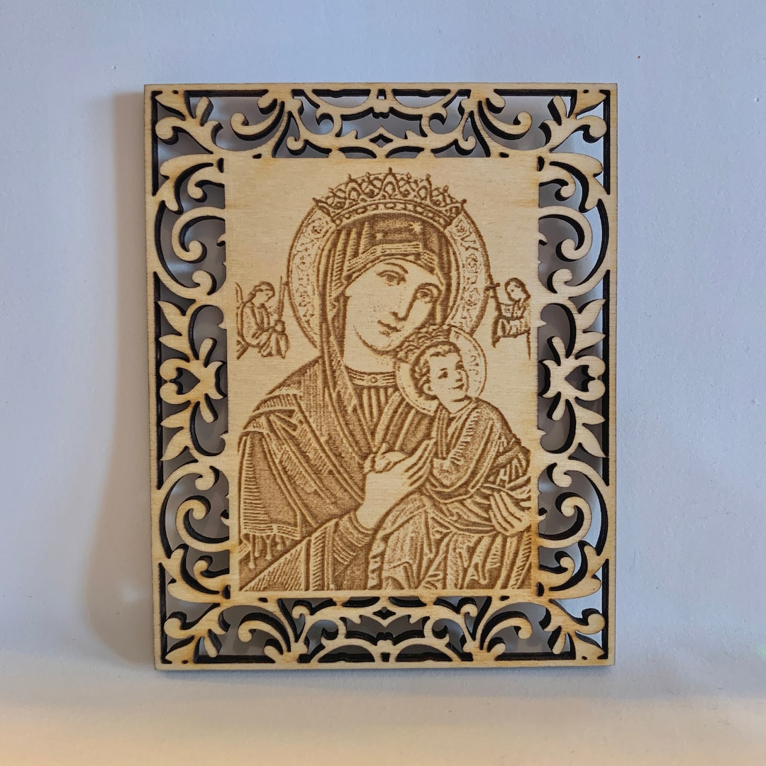 Greek Orthodox Icon With Frame, for Stefanothiki, Laser Engraved/cut ...
