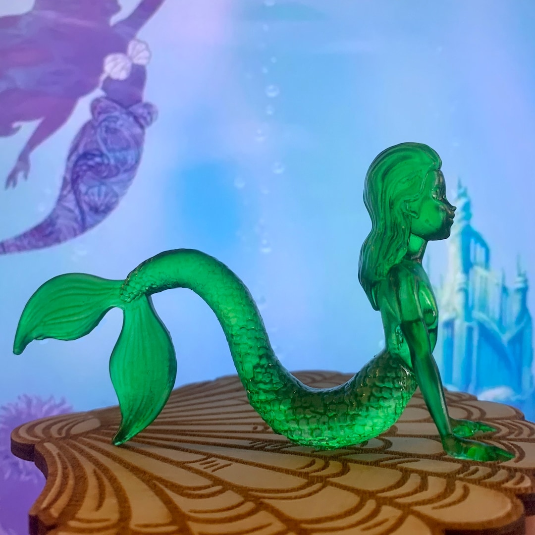 Jade Mermaid, Hand-painted Transparent Resin Reproduction - Etsy