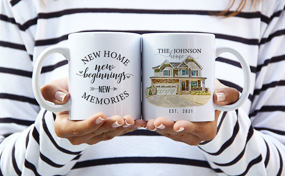 New Home Mug | Home Portrait| Personalized Gift| House Warming Gift ...