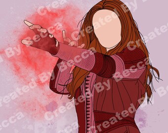 SCARLET WITCH Coloring Page. Wanda Maximoff. Digital Download. - Etsy