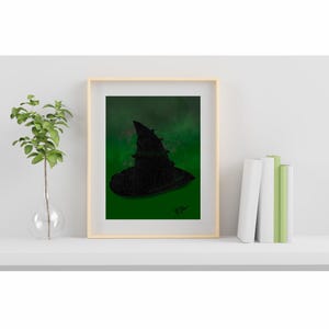 Elphaba Hat Fan Art 5x7 Art Print Wicked Movie, Musical Digital Art ...