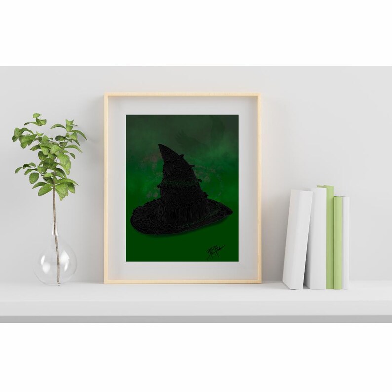 Elphaba Hat Fan Art 5x7 Art Print Wicked Movie, Musical Digital Art ...