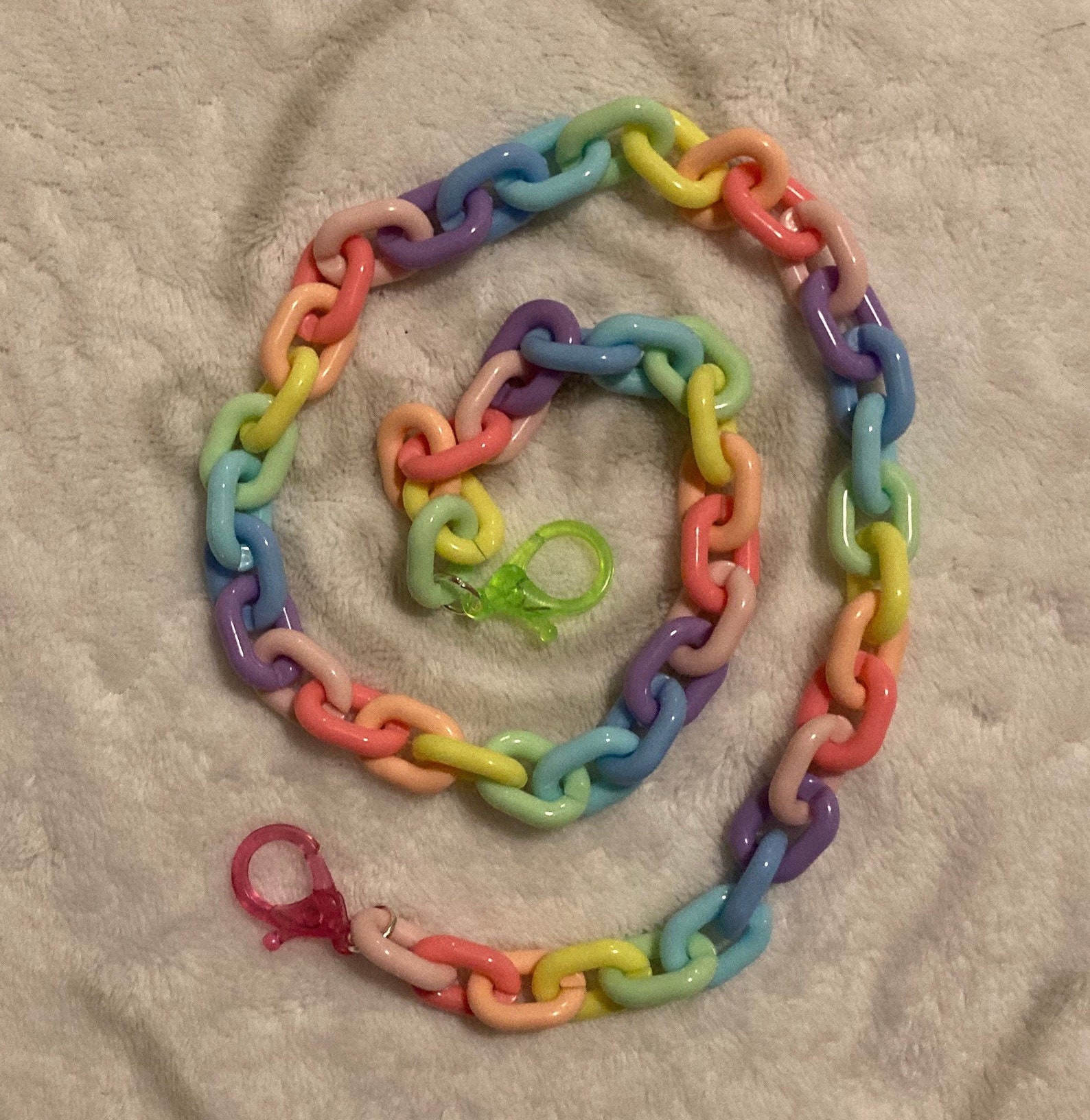 Chunky Pastel Belt Chain for Decora/ Fairy Kei/ Pride/ - Etsy